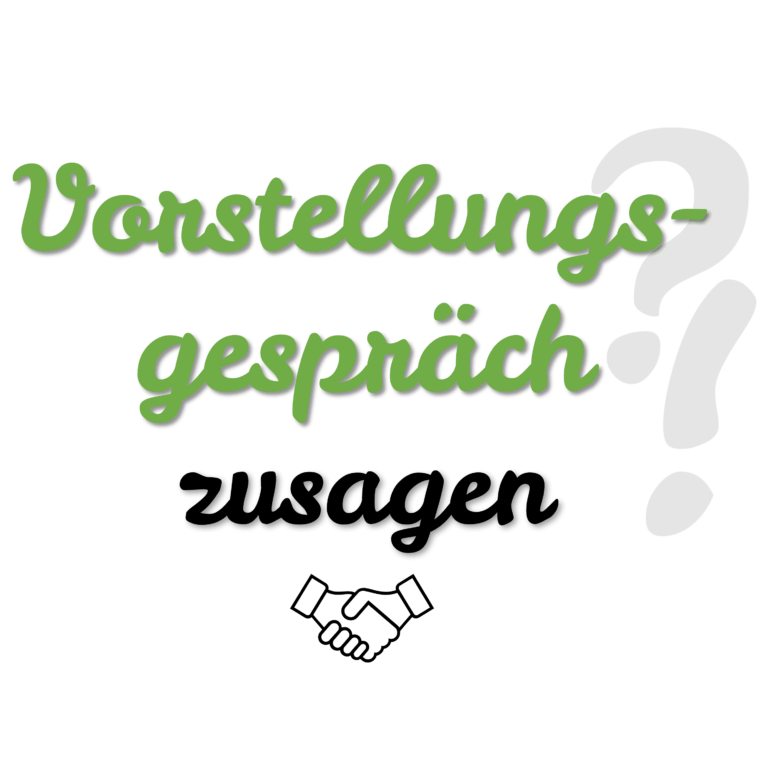 Vorstellungsgespräch zusagen: praktische Muster und Formulierungen ...